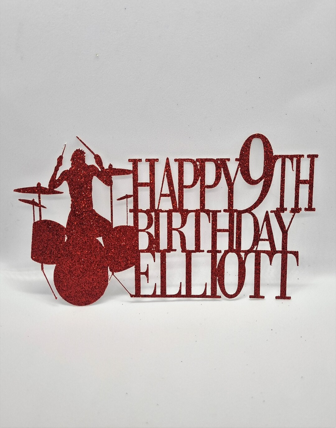 Drummer Theme Cake Topper, Custom Made, Personalised Birthday ...