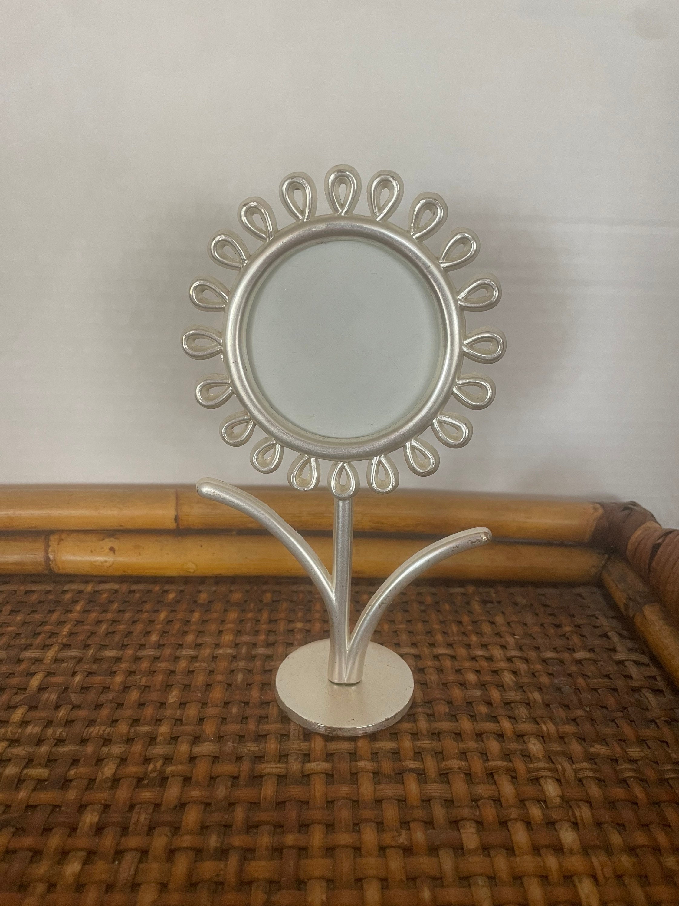 Silver Flower Frame - Etsy