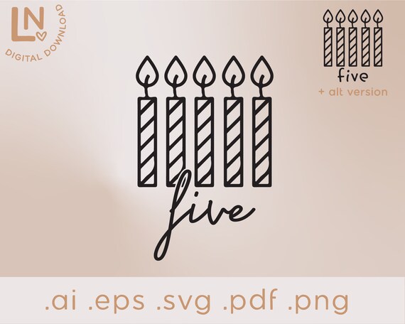 Fifth Birthday Shirt SVG 5th Birthday SVG Fifth Birthday - Etsy