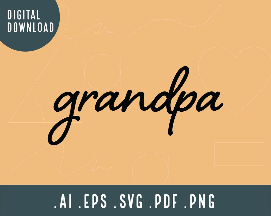 Grandpa SVG | Grandpa + Grandparent Handwritten SVG | Svg Cut File - Etsy