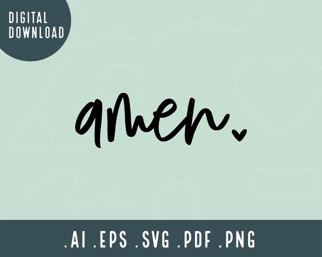 Amen SVG | Christian SVG | Bible Verse SVG | Svg Cut File - Etsy