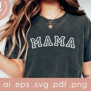 Mama Arc | Mama Arched Outlined SVG | Mama Shirt Png | Mama Outlined ...