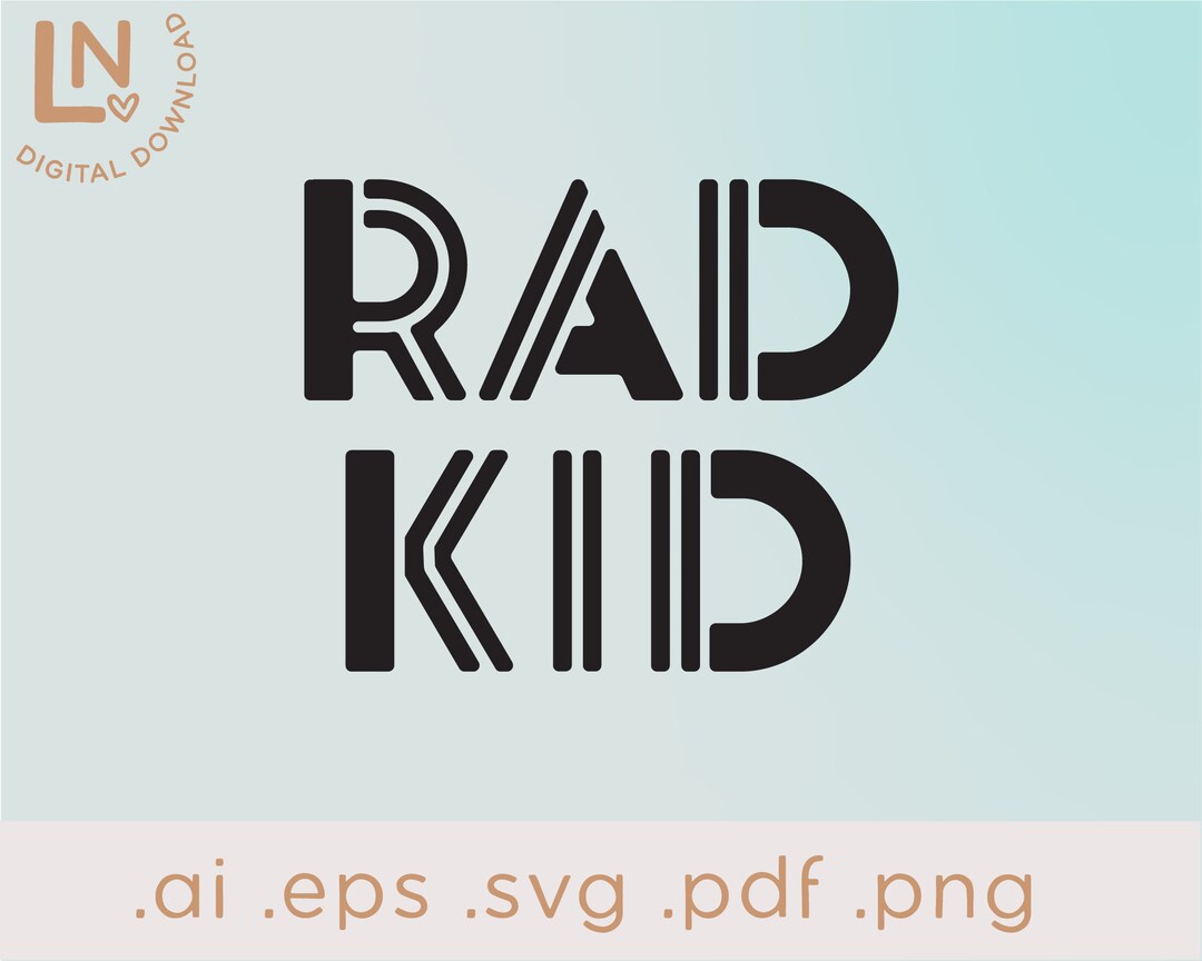 Rad Kid SVG | Family Matching Shirts - Etsy