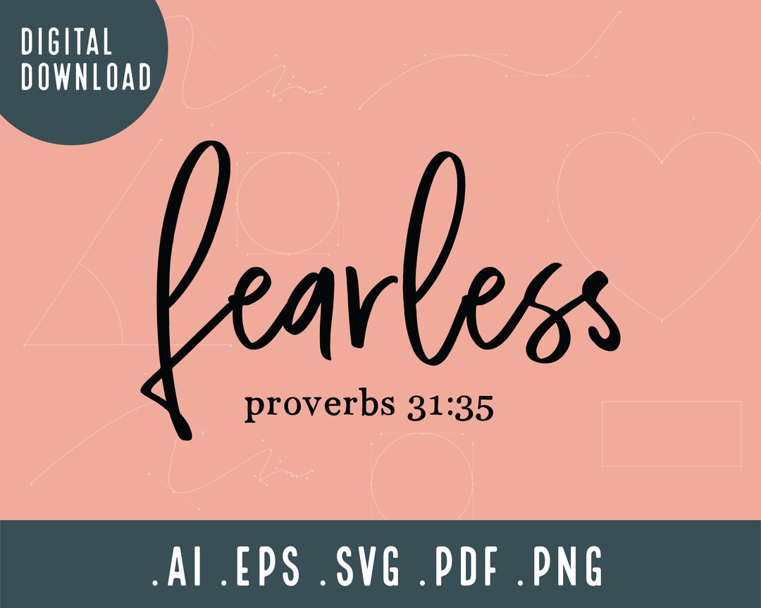 Fearless SVG | Christian SVG | Bible Verse SVG | Svg Cut File - Etsy
