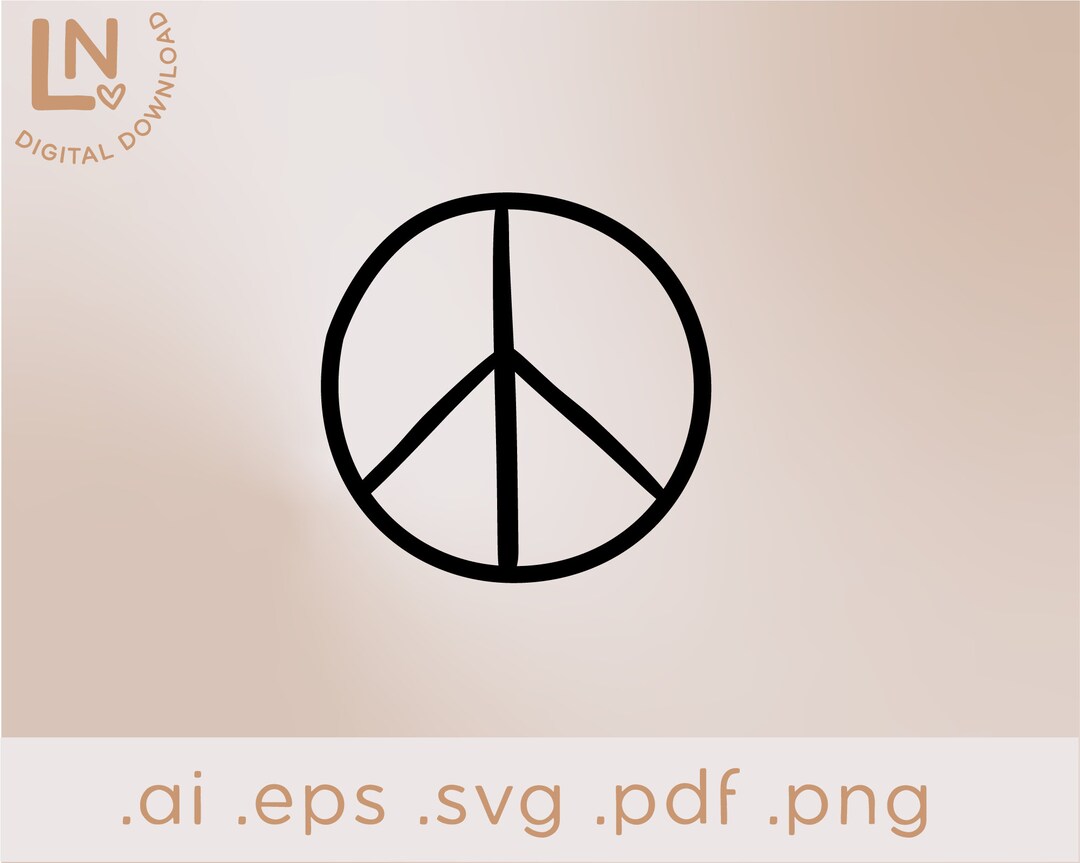Peace Sign SVG Peace Sign SVG Cut File - Etsy