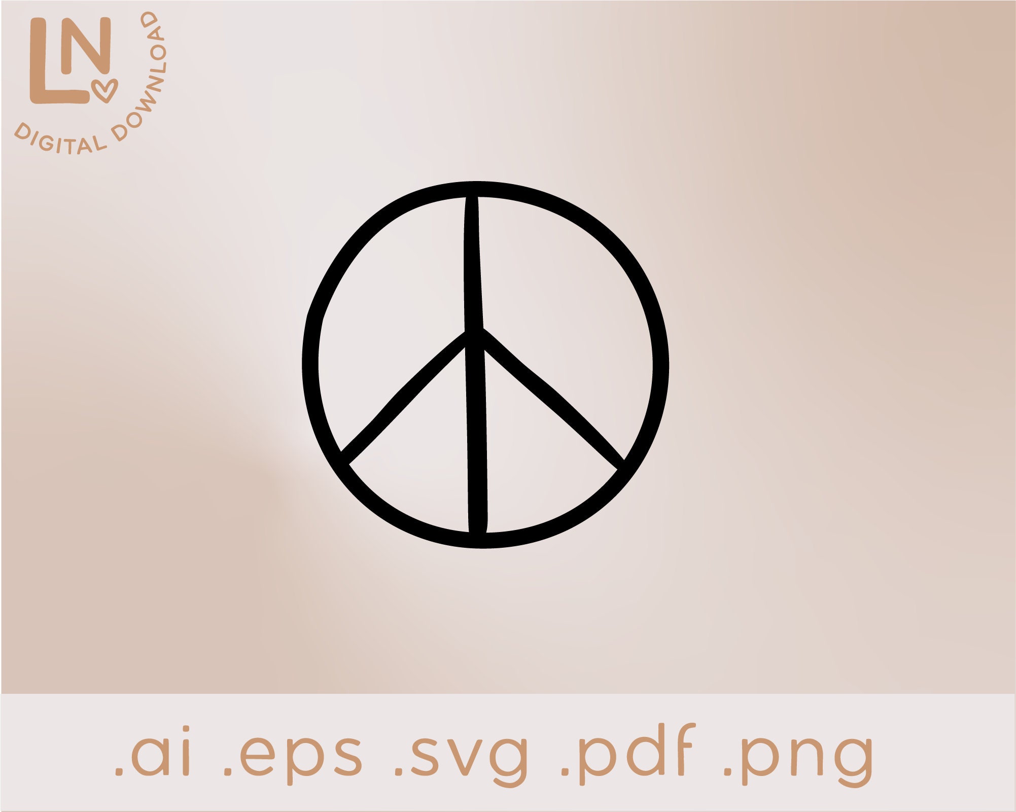 Peace Sign SVG Peace Sign SVG Cut File | Etsy