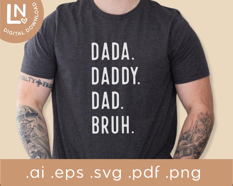 Dada Daddy Dad Bruh Svg Dad Bruh Png Svg Fathers Day Etsy Uk
