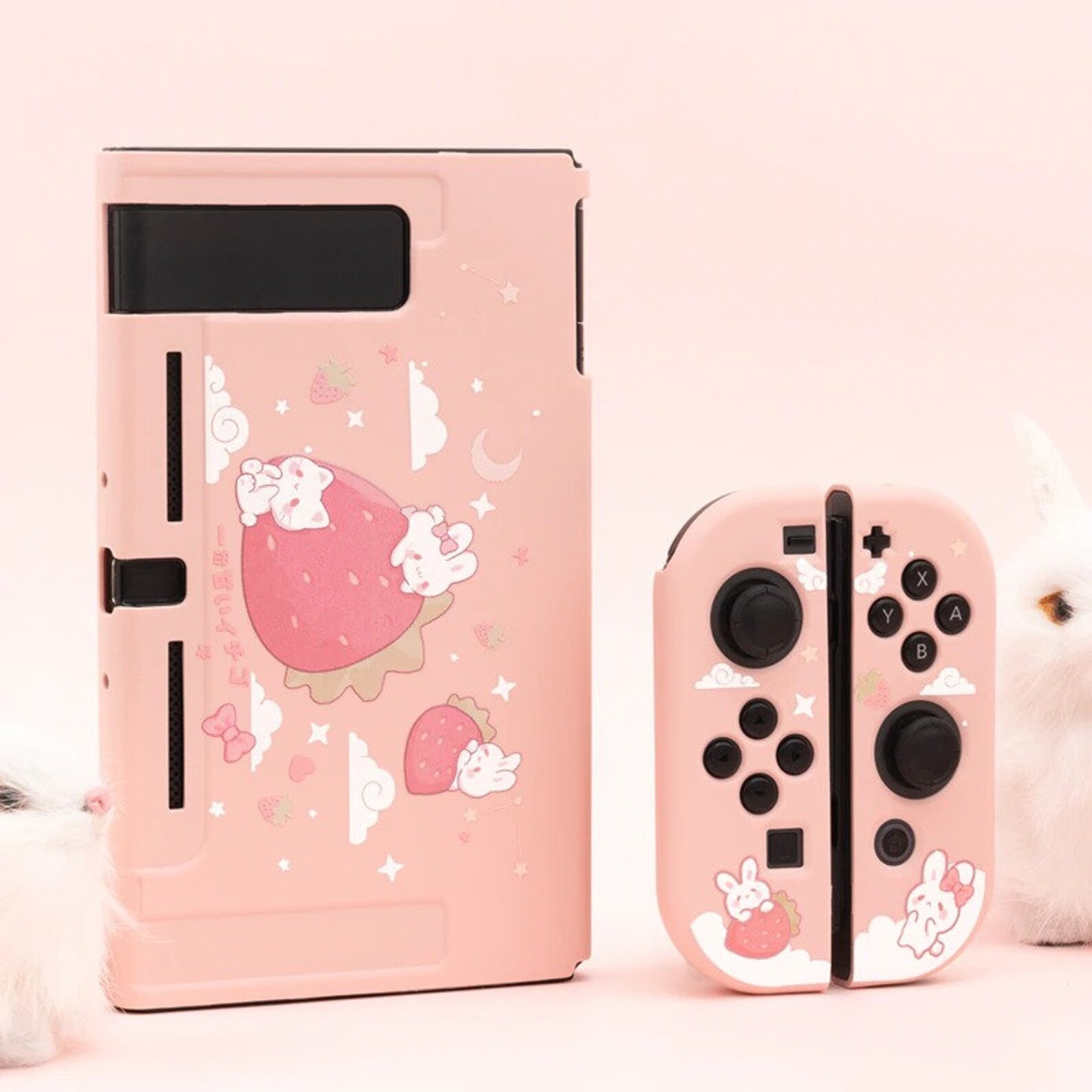 Kawaii Nintendo Switch Skin Kitty & Bunny Case Cute | Etsy