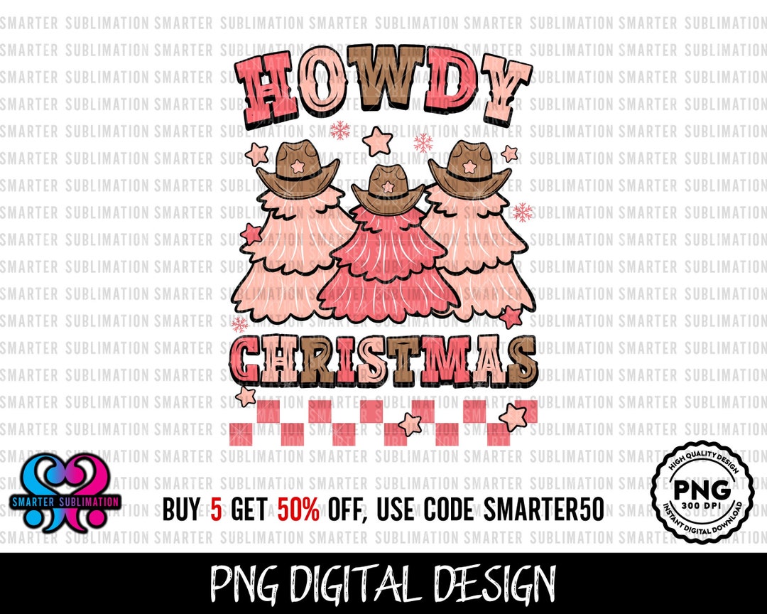 Western Christmas Cowboy Howdy Santa, Howdy Christmas , Retro Christmas ...