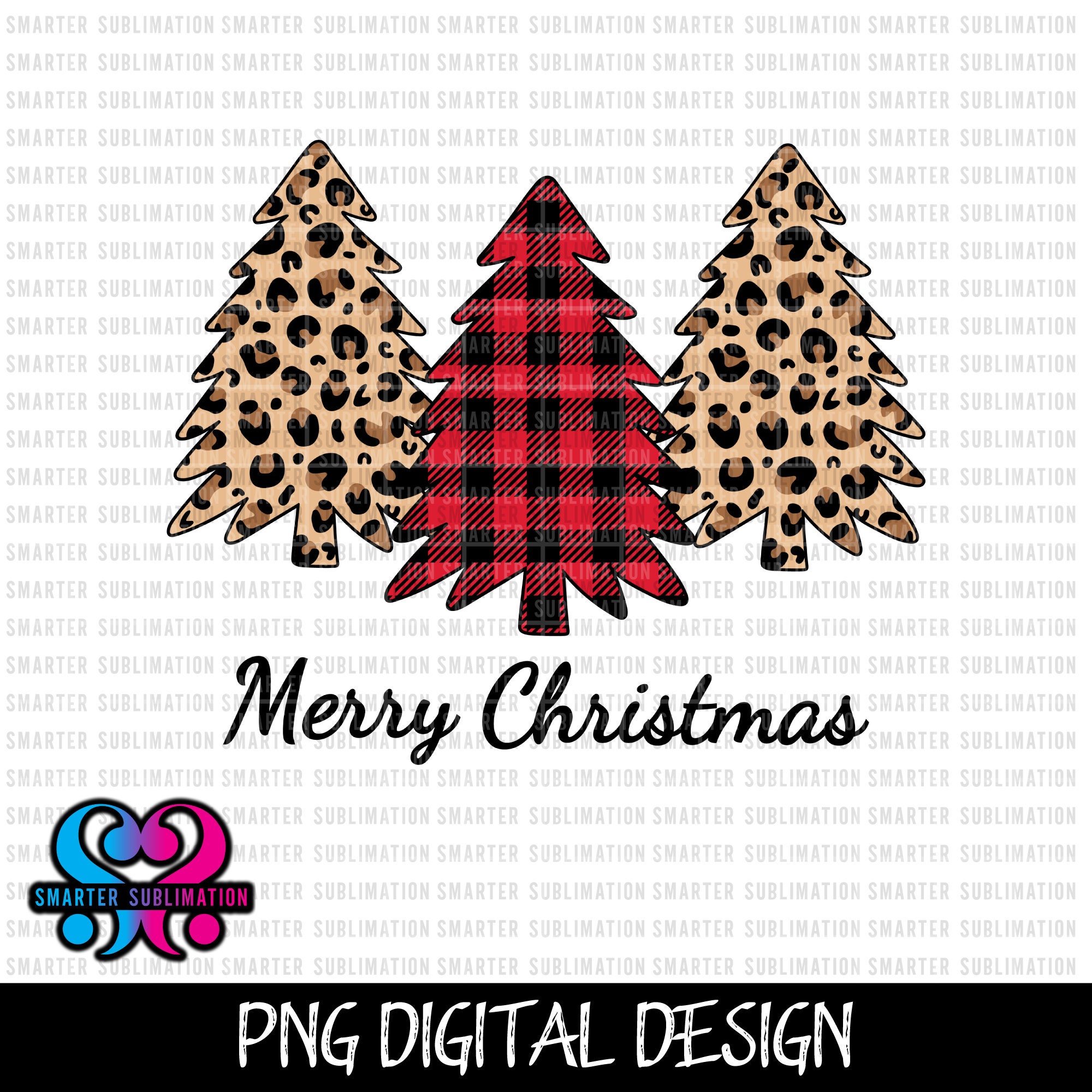 Merry Christmas Leopard Png Christmas Tree Png Sublimation - Etsy