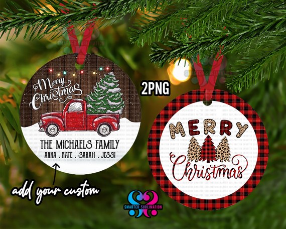 Circle Christmas Family Ornament Circle Ornament Png - Etsy