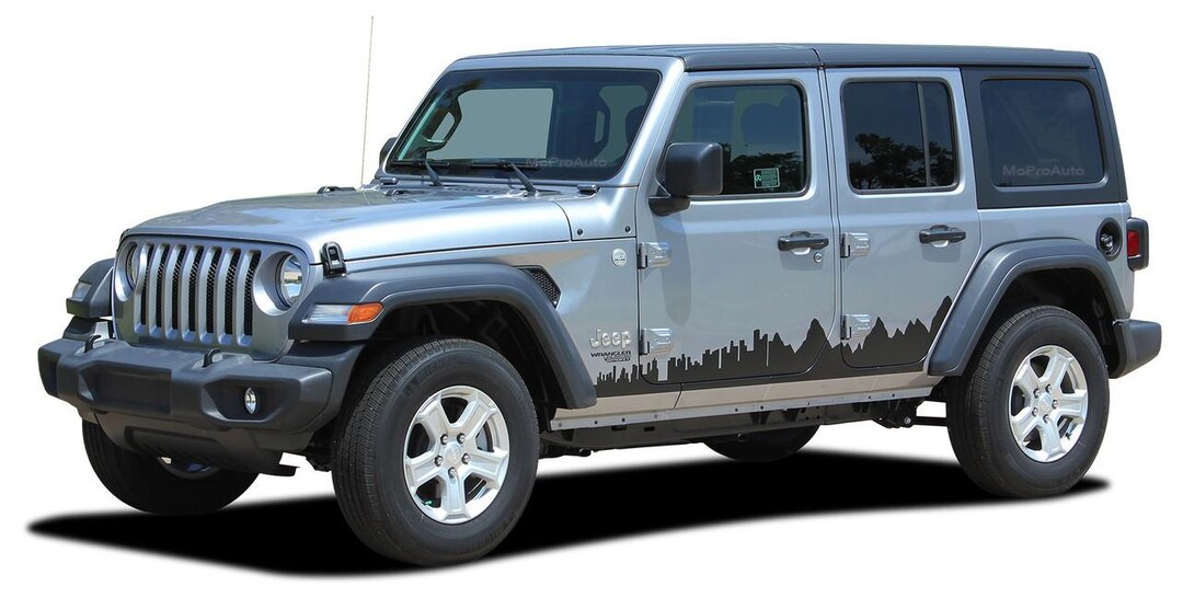 SCAPE : Fits Jeep Wrangler JL Side Door Vinyl Graphics City Scene Body ...