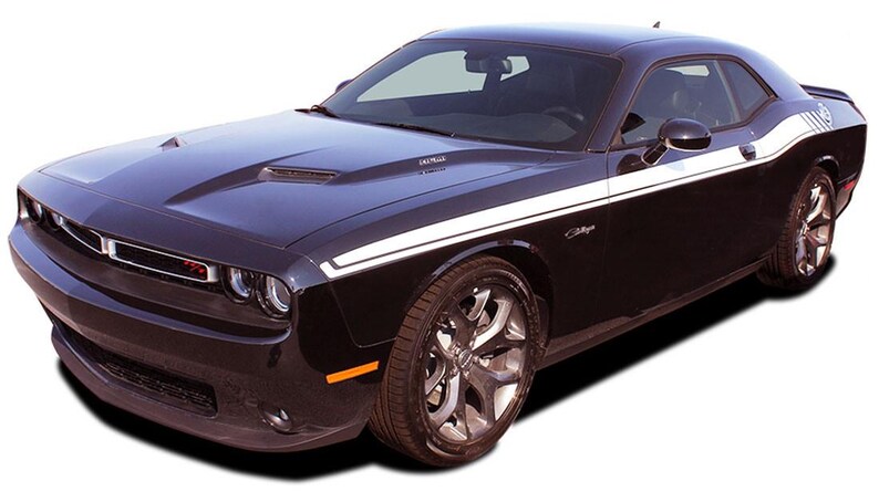 Fits 2011-2023 Dodge Challenger Door Stripes DUAL 15 : Vinyl Graphic ...