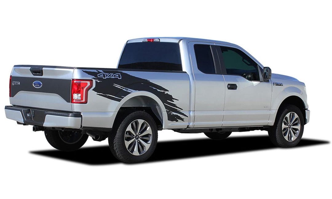 TORN : Fits Ford F-150 Decals Side Truck Bed 4X4 Mudslinger Ripped ...