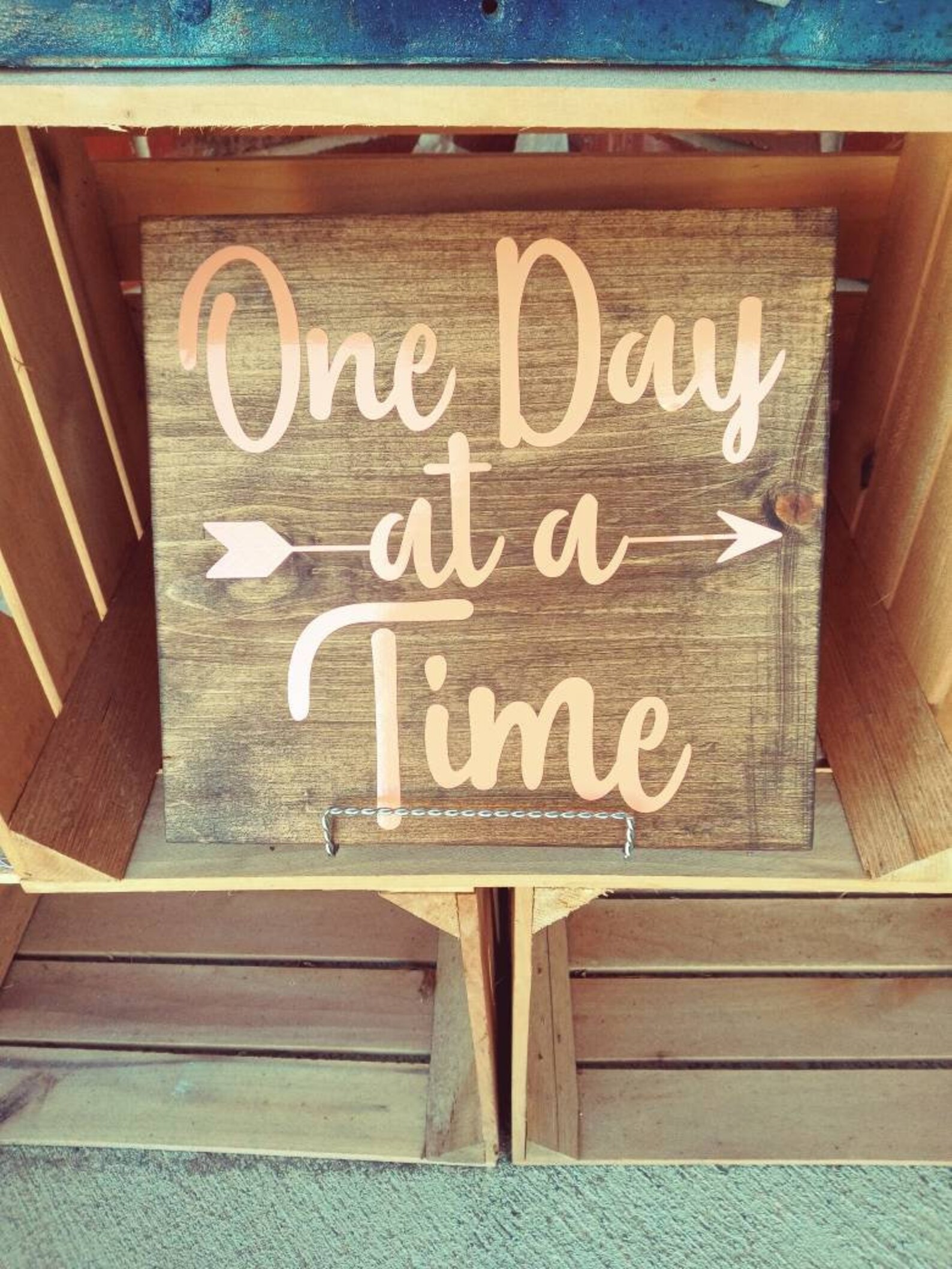 One Day at a Time wood Sign | Etsy
