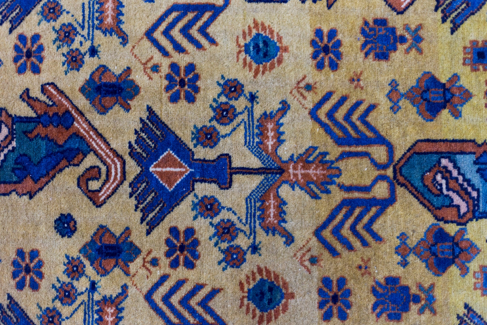 Persischer Teppich, orientalischer Teppich., handgewebt, vintage ...