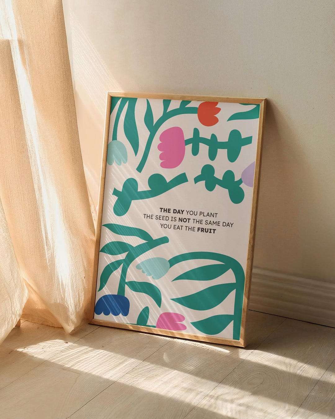 Inspirational Floral Quote Print: Motivational Wall Art (digital ...