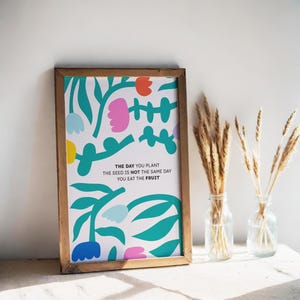 Inspirational Floral Quote Print: Motivational Wall Art (digital ...