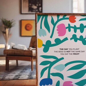 Inspirational Floral Quote Print: Motivational Wall Art (digital ...