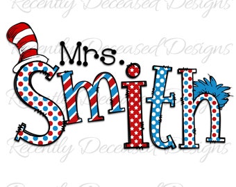 Dr Seuss Teacher - Etsy