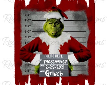 Grinch Mugshot Png | Etsy