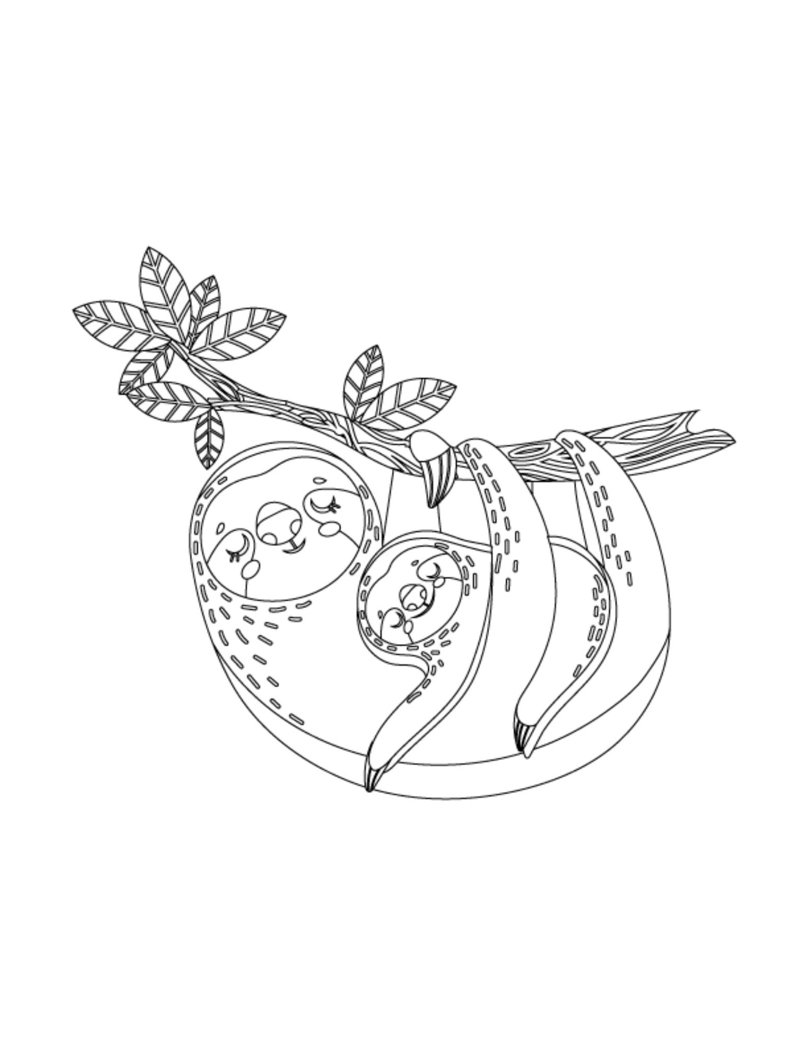 Printable Sloths Coloring Pages for Children / the Cutest Sloths ...