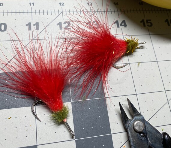 Marabou Palolo Worm / Cinder Worm Fly set of 3 | Etsy