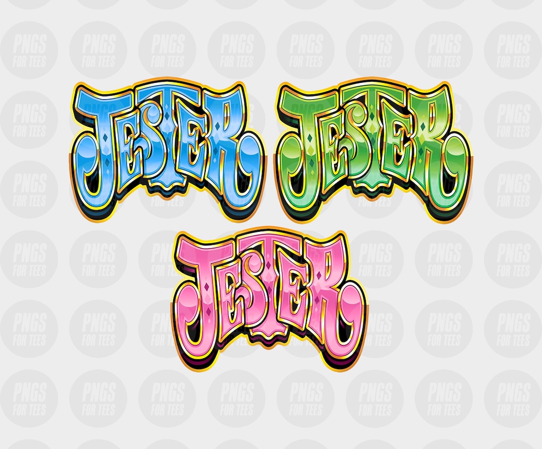 Jester Monster Truck Logo PNG in Blue, Green, and Pink - Etsy