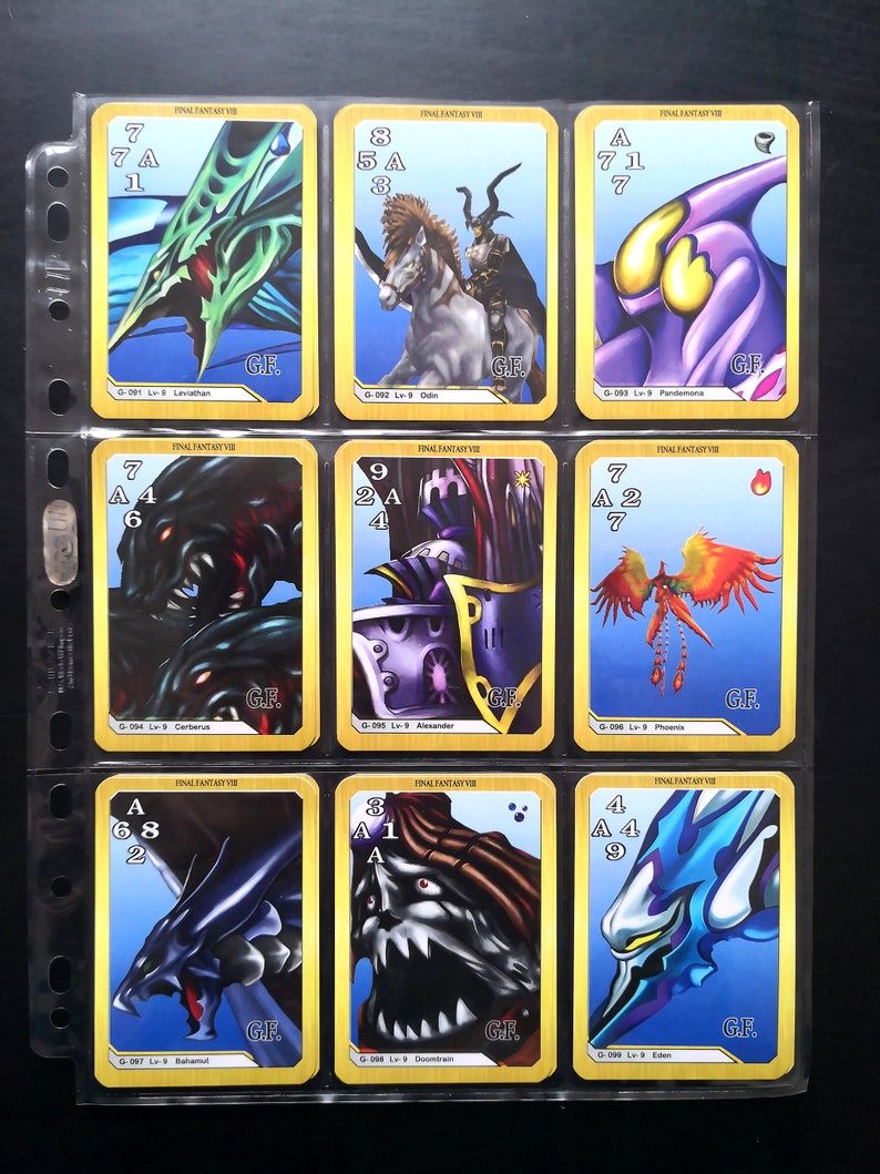 Full Deck Triple Triad FFVIII Free International Delivery - Etsy UK