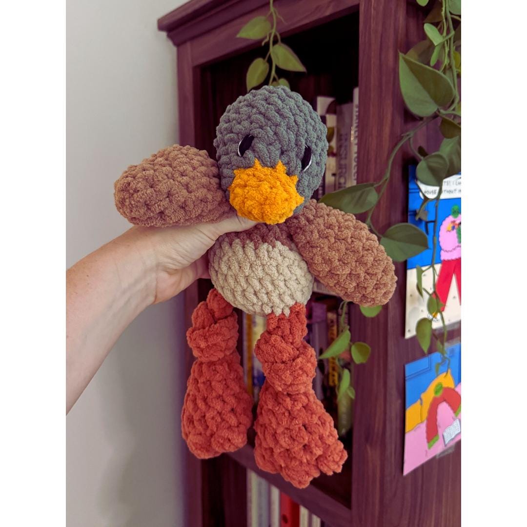 Soft Mallard Duck Plushie | Crocheted Comfort Toy - Etsy