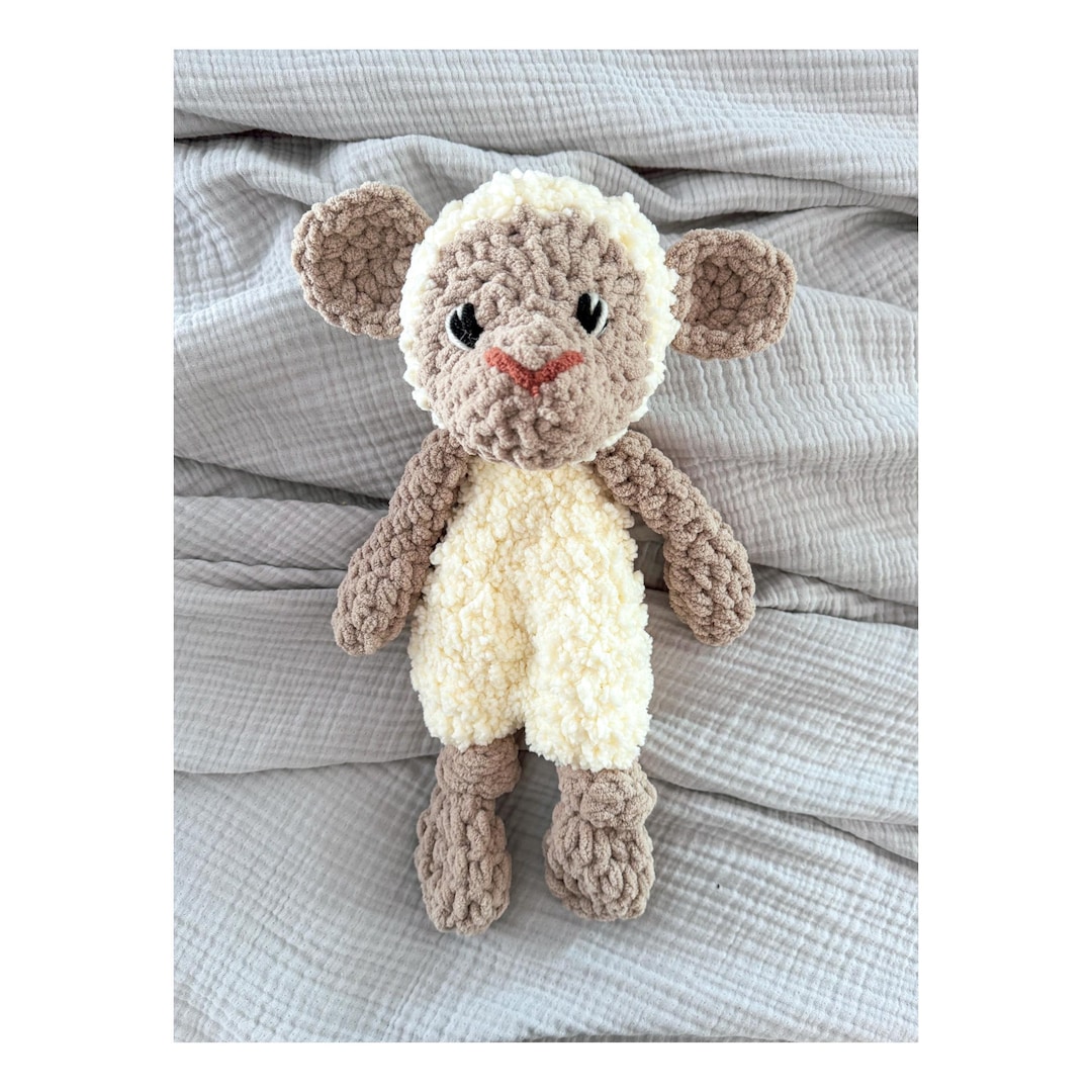 Cozy Lamb Lovey | Handmade Crochet Comfort Toy for Baby - Etsy