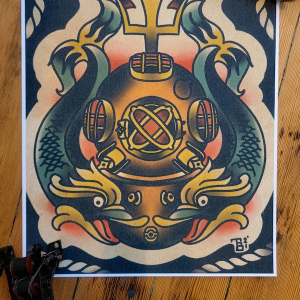 Sailor Tattoo Flash - Etsy