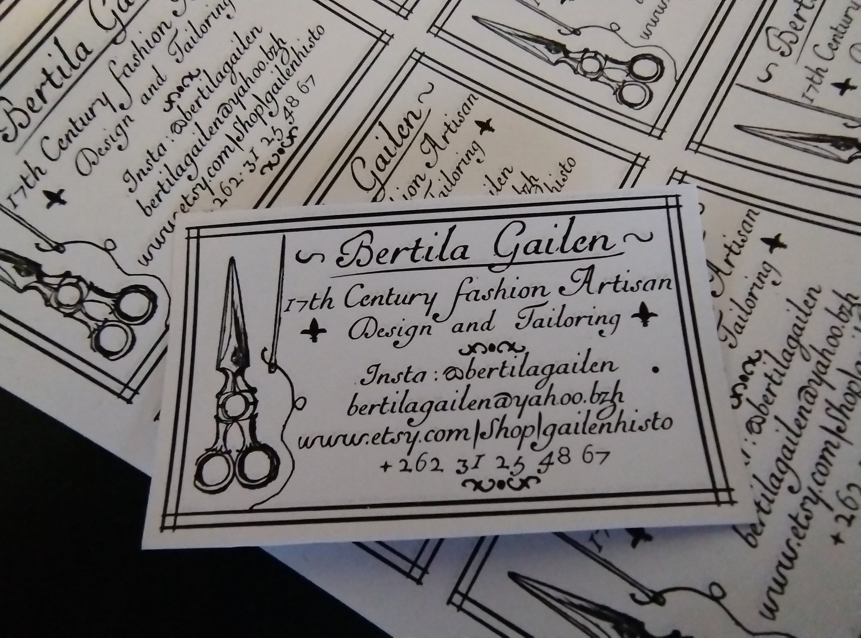 Custom BUSINESS CARDS - 17th Century Engraving Looking - Perfect for ...