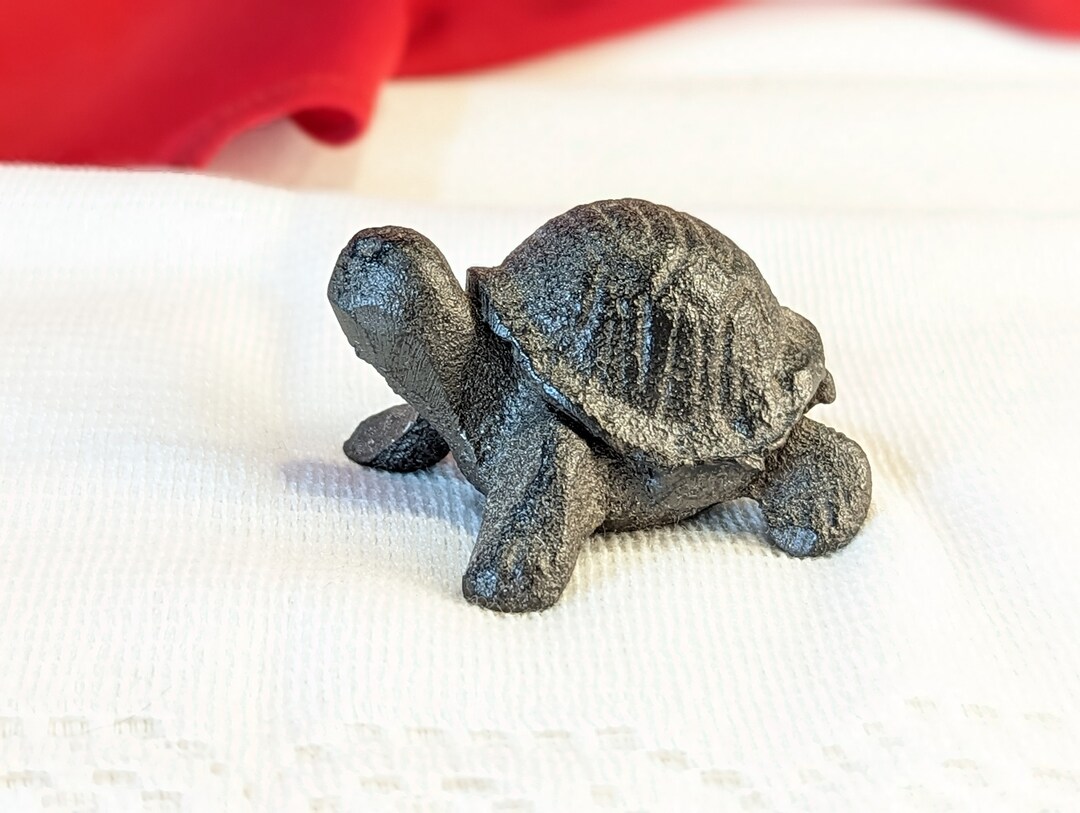Cast Metal Turtle Figurine Bronxe Turtle Figure Turtle Paperweight or ...