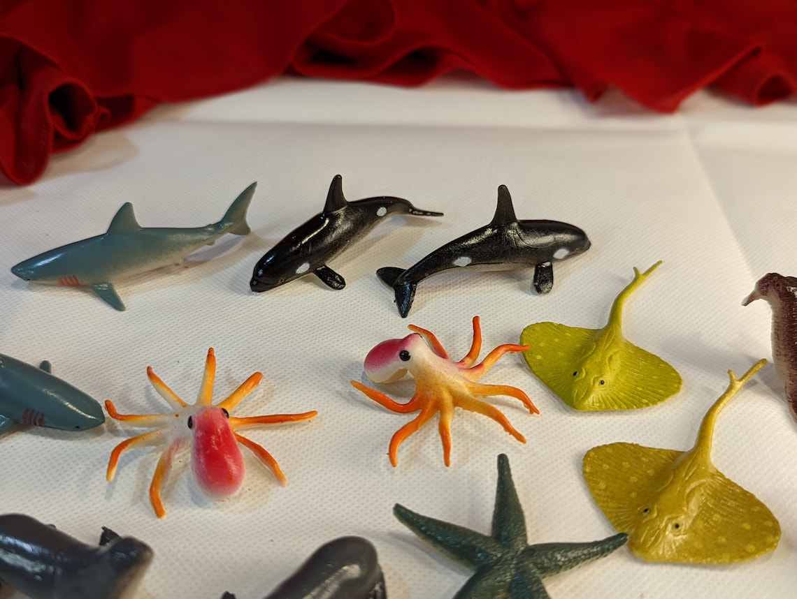 Plastic Rubber Sea Animals Creatures Painted Rubber Wild Life - Etsy