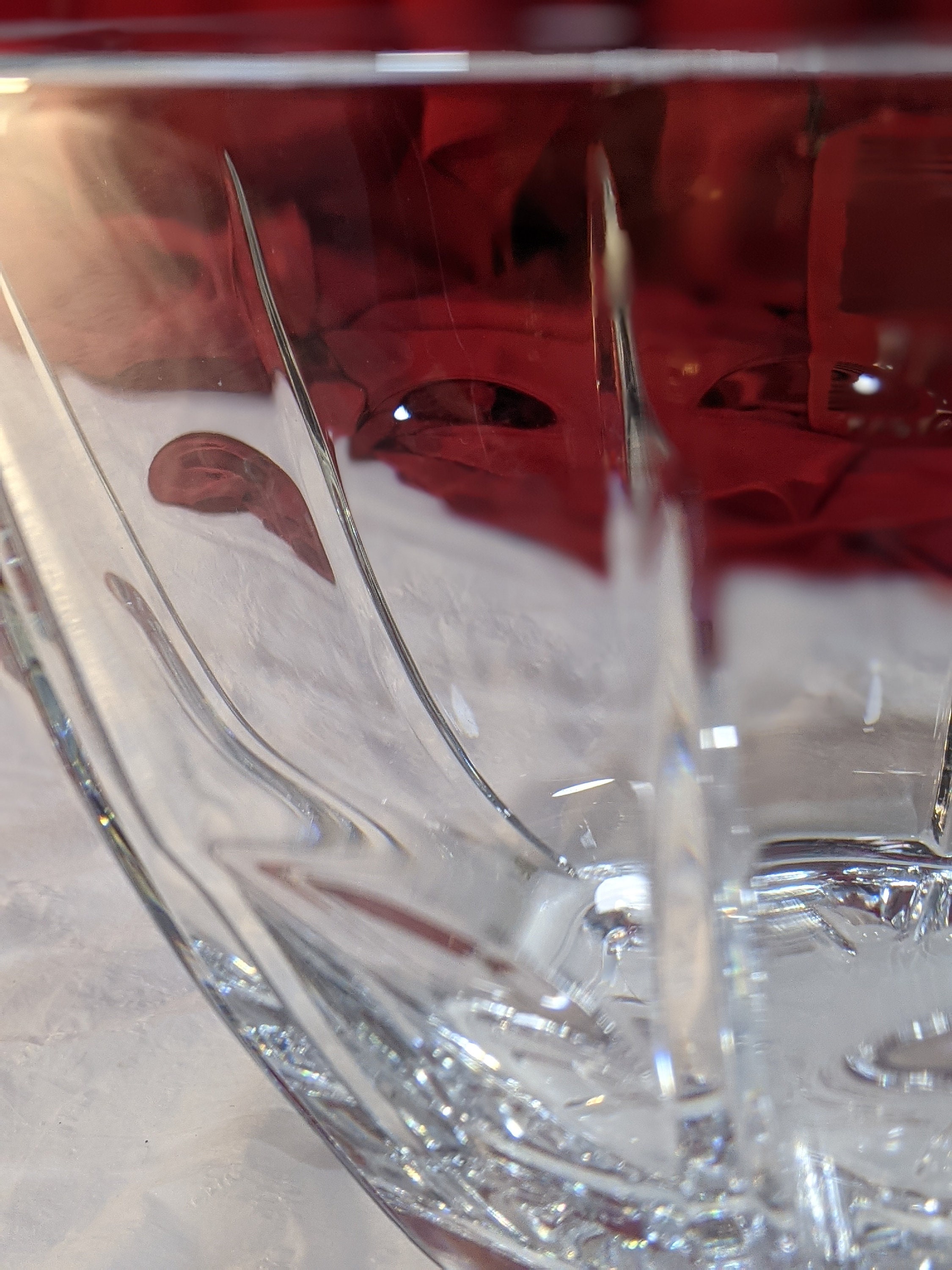 Cut Lead Crystal Serving Bowl Cut Glass Clear Crystal Server | Etsy