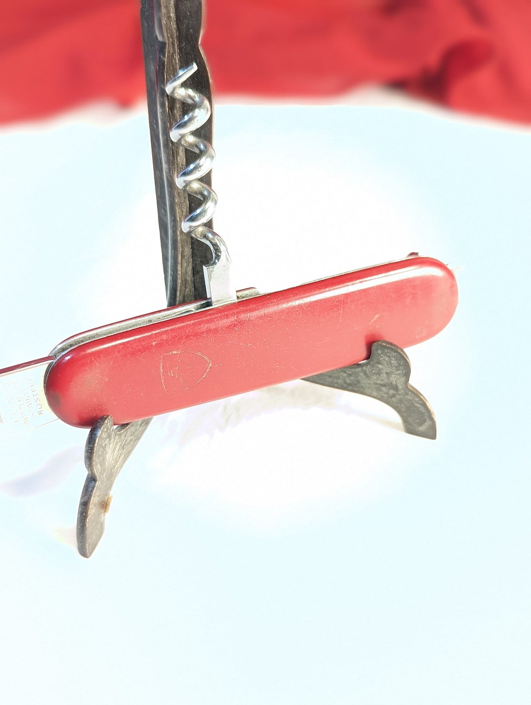 ELINOX Swiss Army Knife Gourmet 84mm Vintage Utility Knife Red Cross in ...