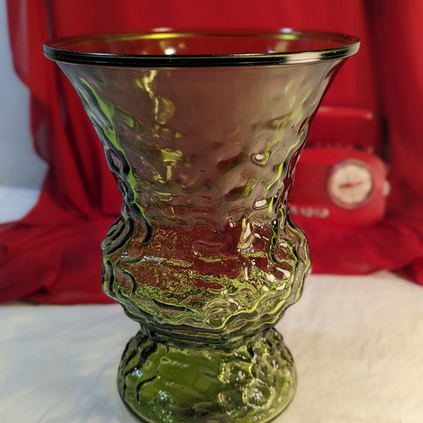 Krinkle Glass Vase - Etsy