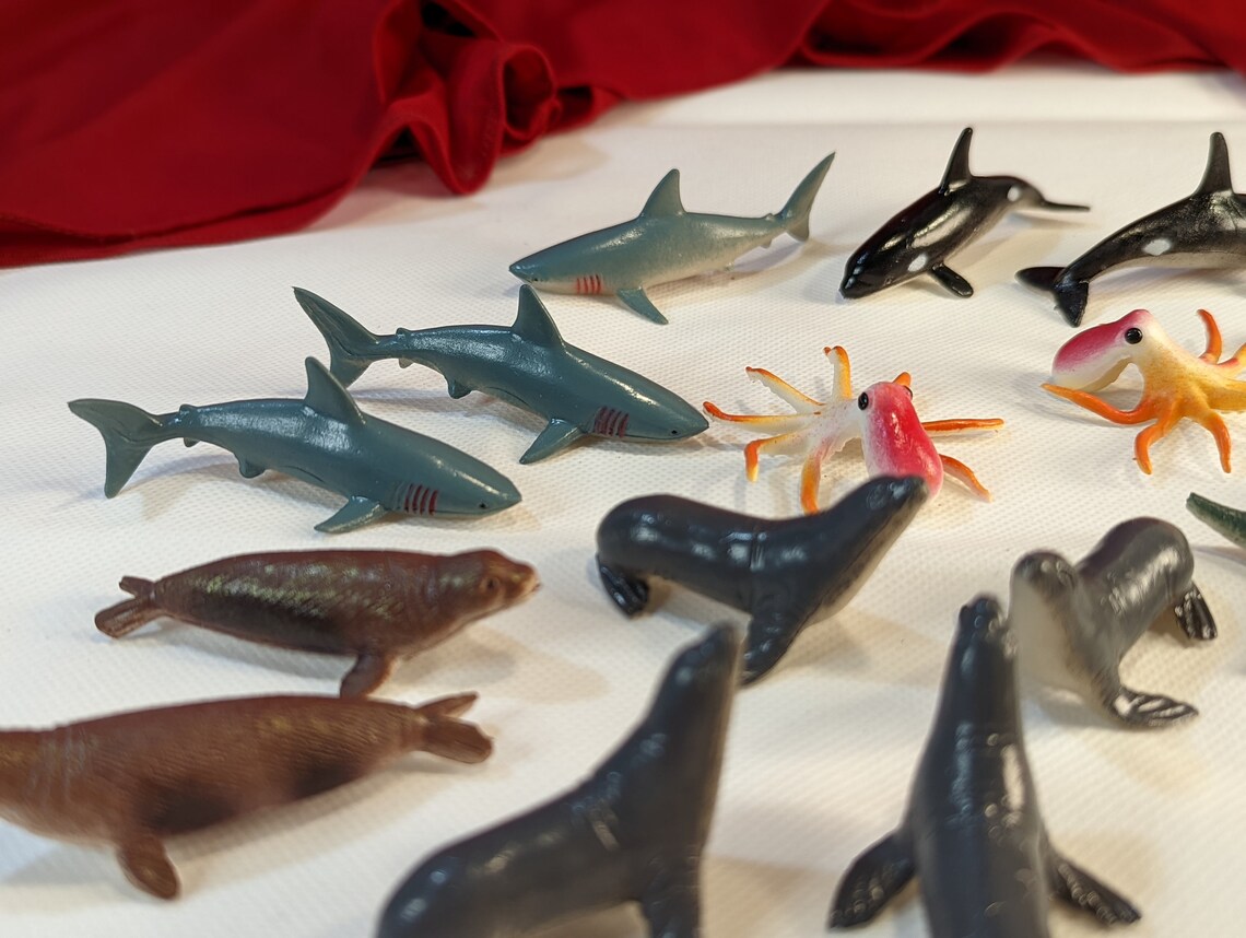 Plastic Rubber Sea Animals Creatures Painted Rubber Wild Life - Etsy