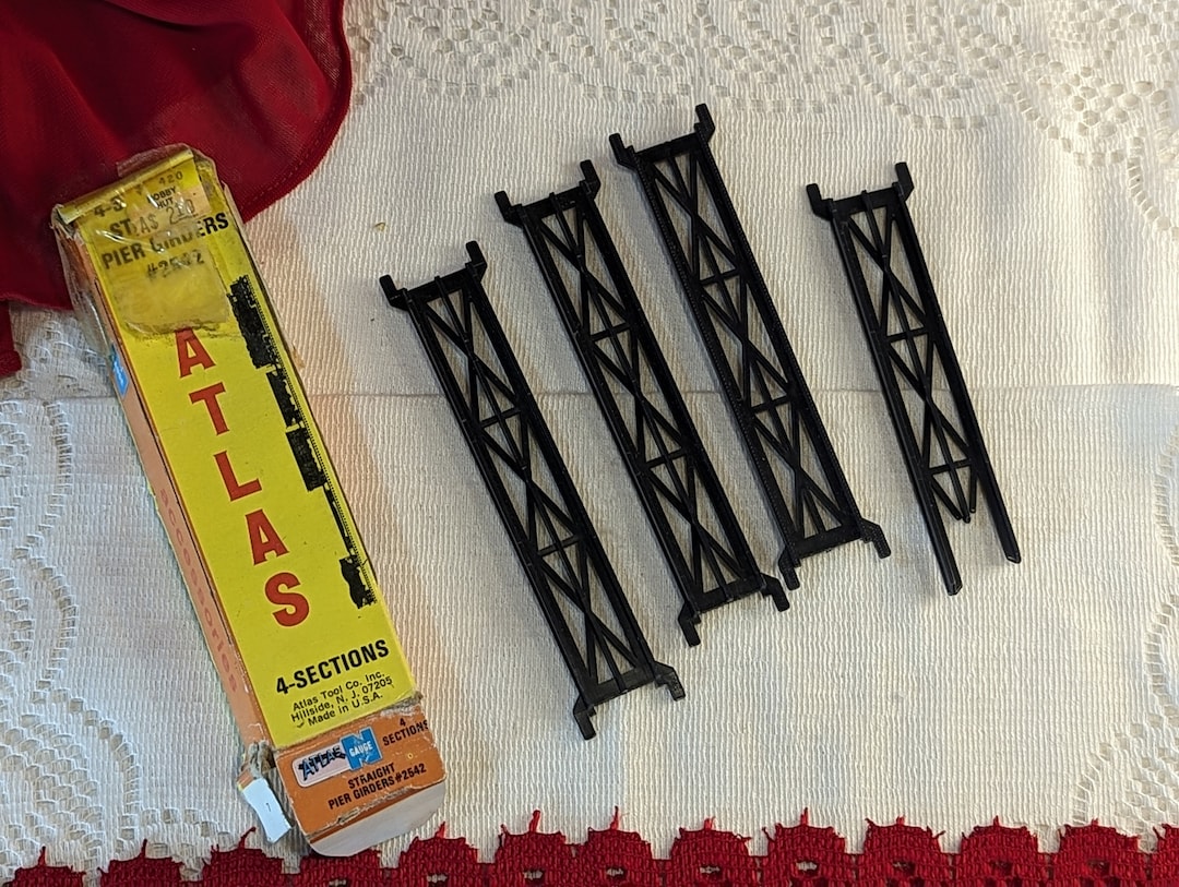 Atlas N Guage Package of 4 Pieces Straight Pier Girders Plastic Model ...