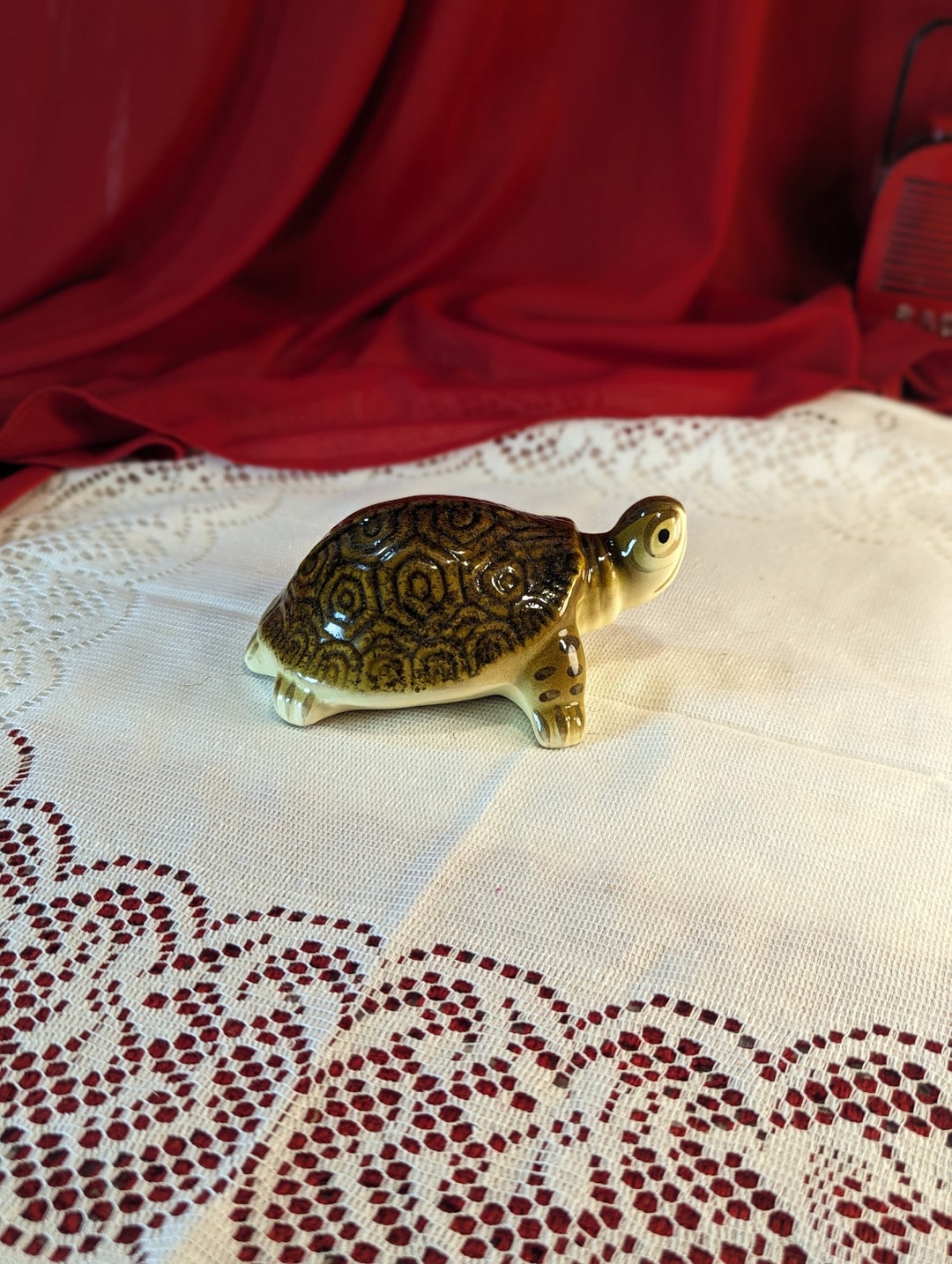 Vintage Ceramic Turtle Figure Binn's of Pittsburgh Tortoise Figurine ...