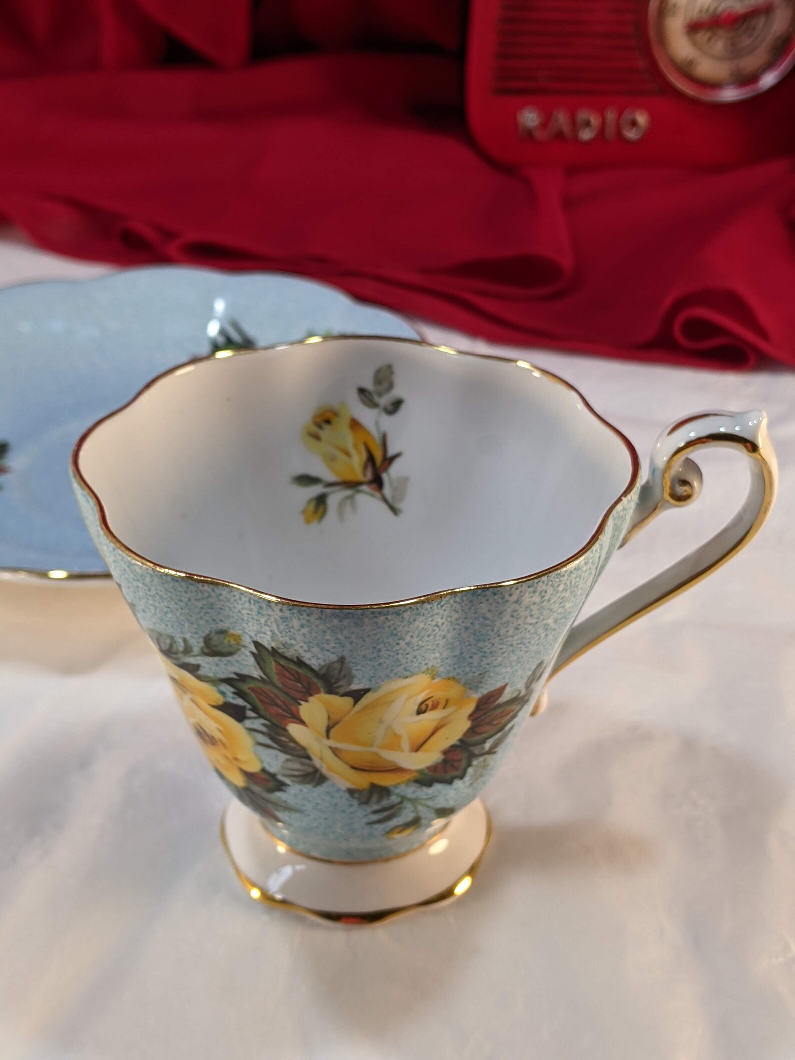 Royal Standard Tea Cup and Saucer Blue With Yellow Fine China - Etsy