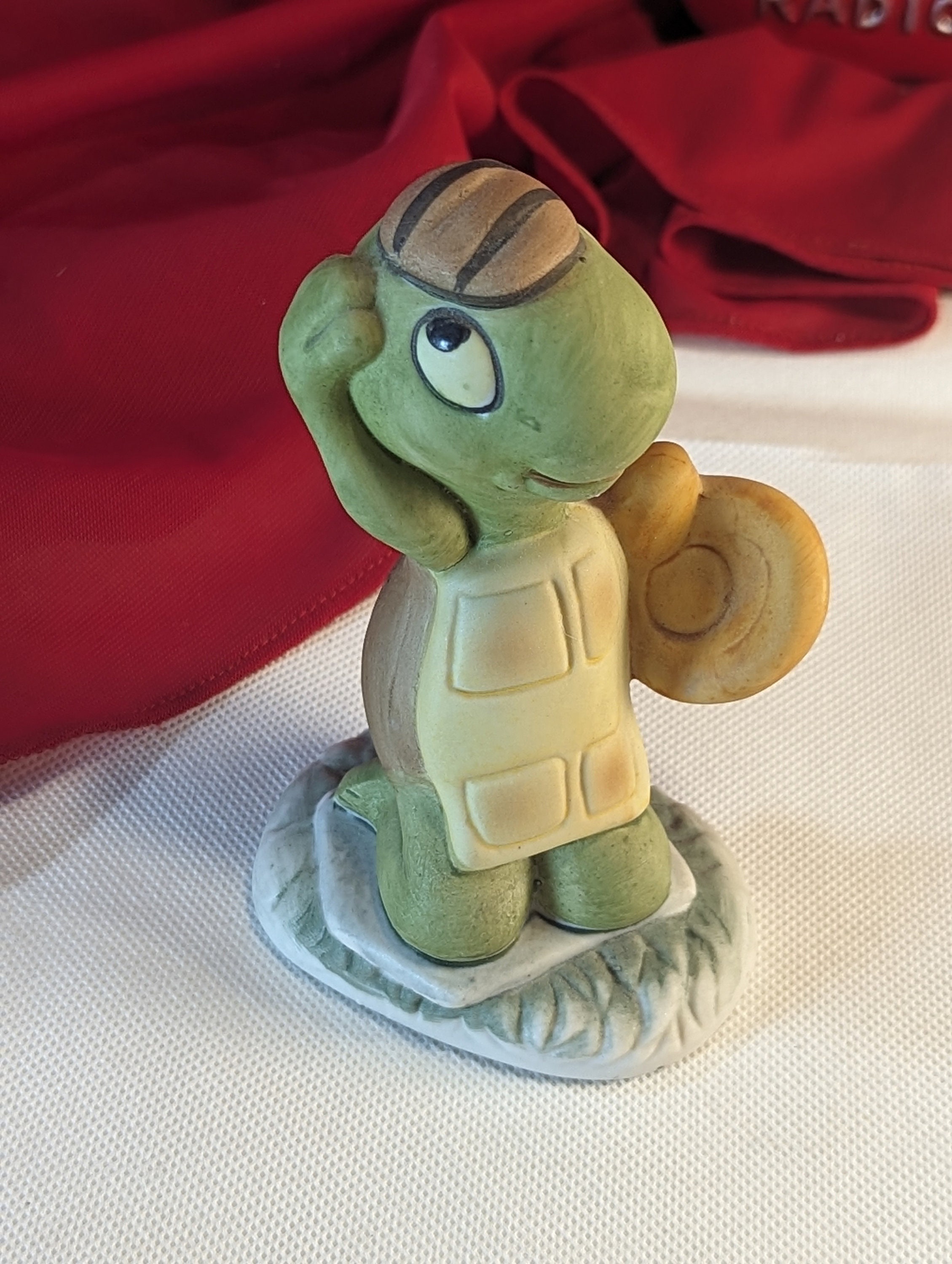 Ceramic Turtle Baseball Player Catcher Turtle or Tortoise Figurine Cute ...