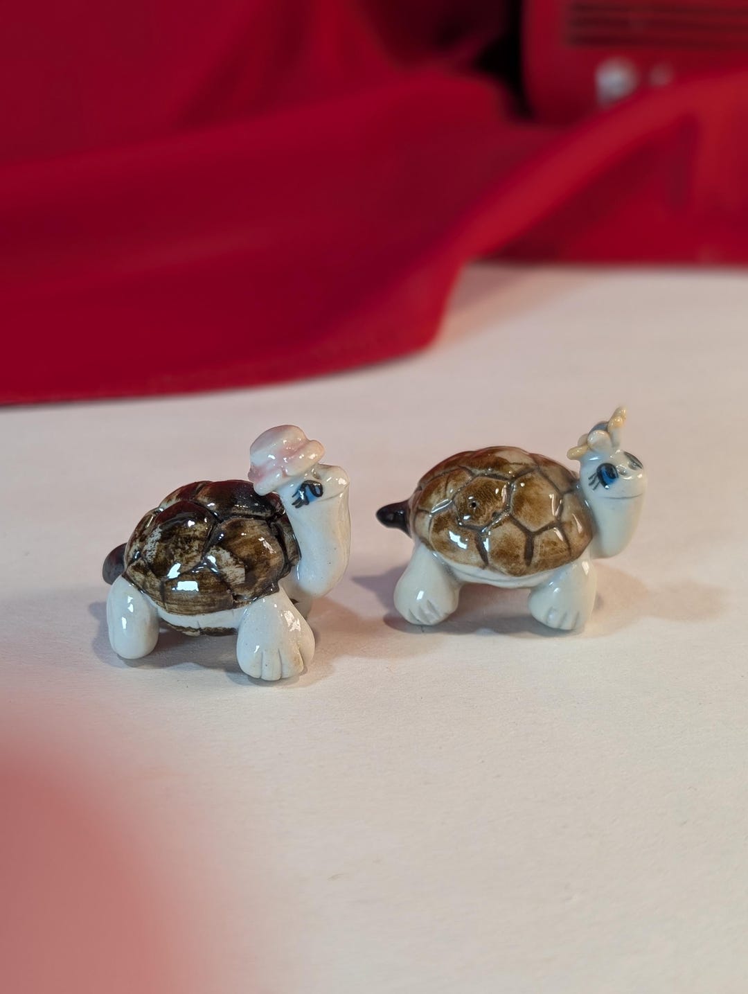 Japan Miniature Turtle Figurines Mr. and Mr.s Turtle Him and Her ...