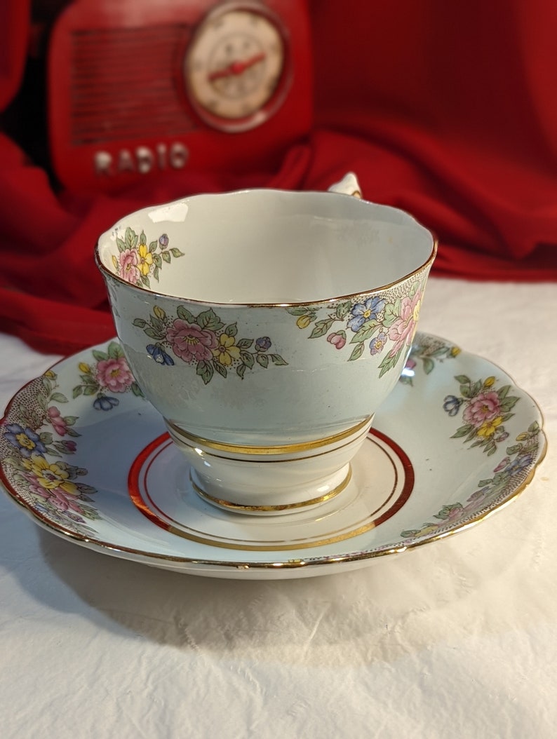Colclough China Made in Longton England Tea Cup and Saucer Set - Etsy