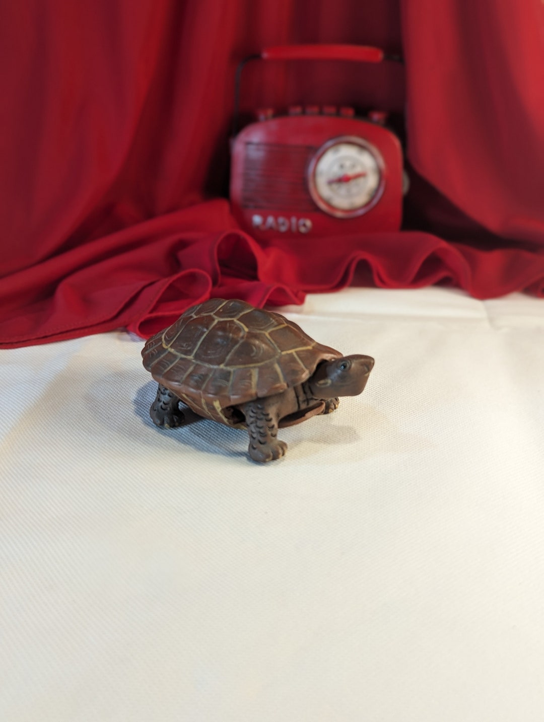 Art Pottery Articulated Turtle Sculpture Hand Built Tortoise Figure ...