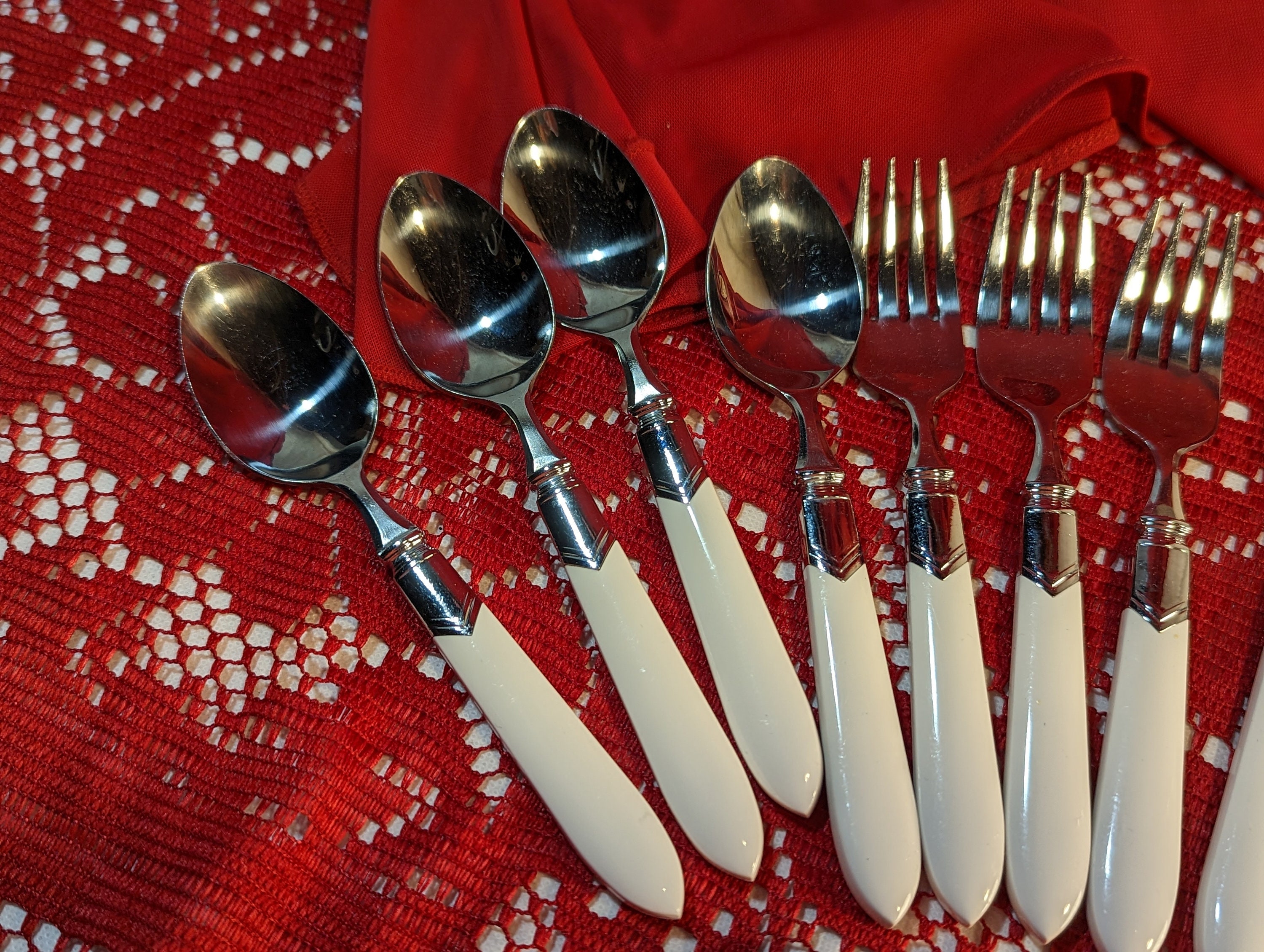 Vintage Studio Nova Micassa Studios Cutlery 20 Piece Set White - Etsy
