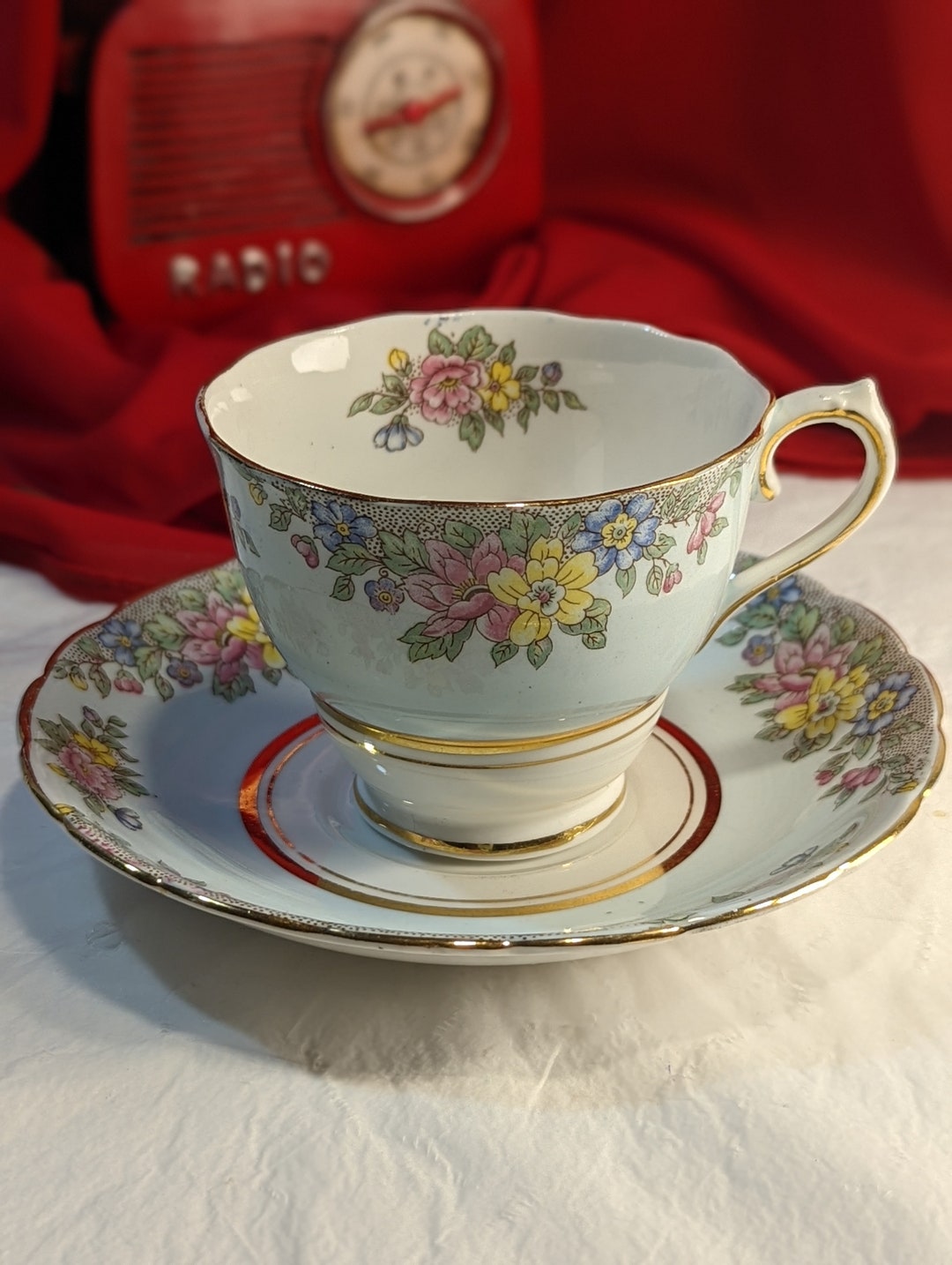 Colclough China Made in Longton England Tea Cup and Saucer Set Genuine ...