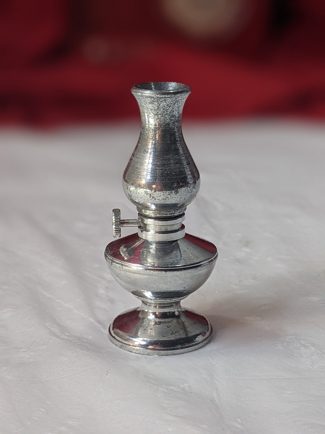 Miniature Dollhouse Oil Lamp, Light, Dolls Accessory Turned Metal ...