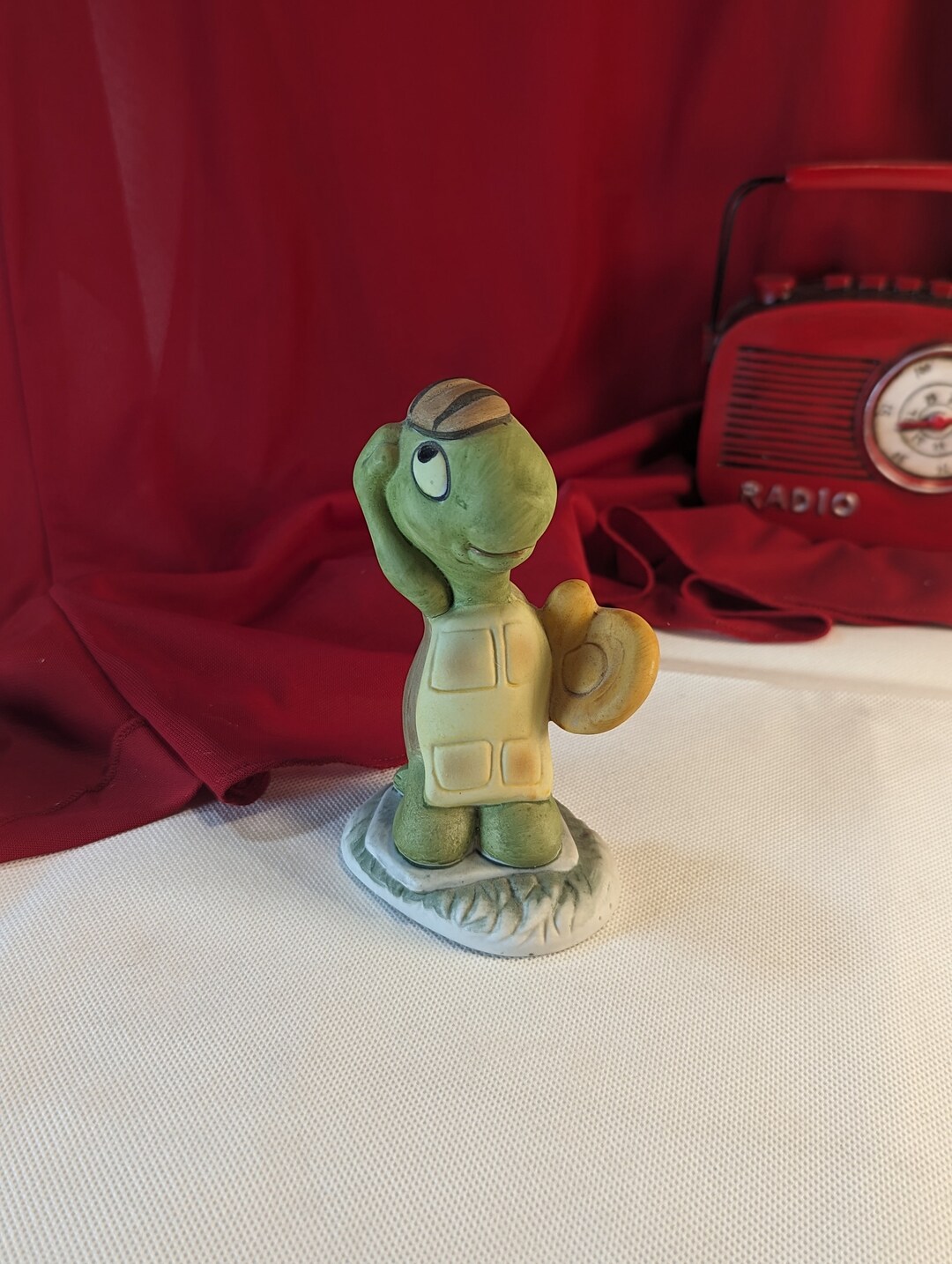 Ceramic Turtle Baseball Player Catcher Turtle or Tortoise Figurine Cute ...